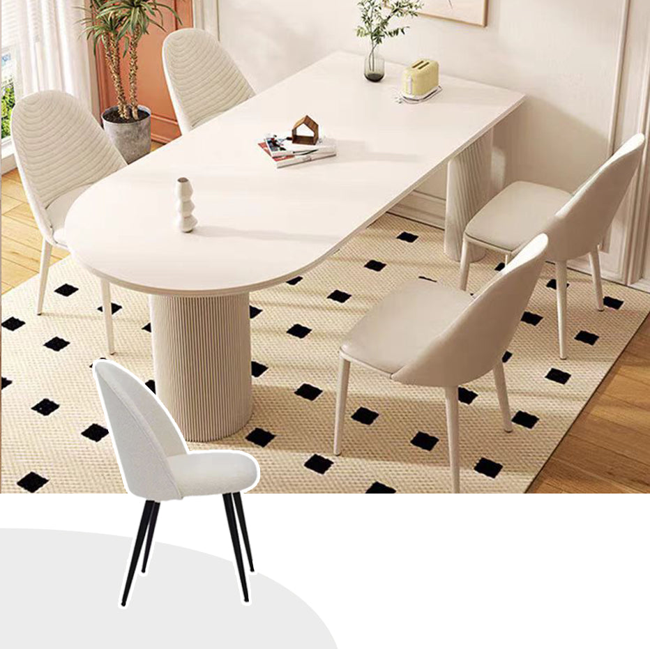 Cadenza Dining Table+4 Ulyan Sherpa Dining Chairs – Corki Furniture